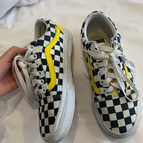 Vans | Shoes | Custom Made Old School Checkered Vans | Poshmark